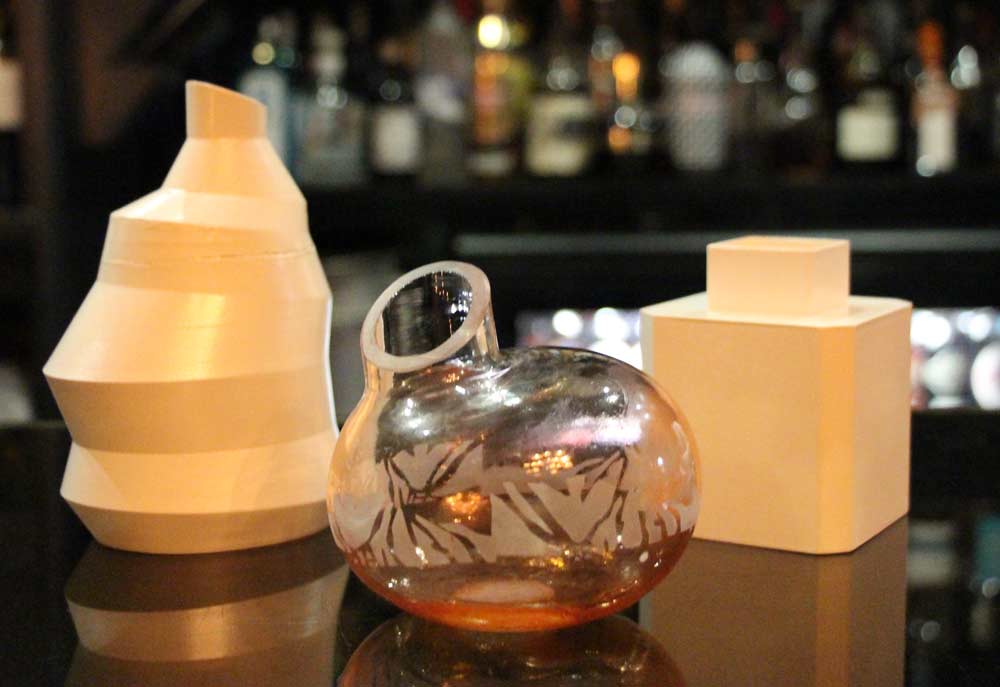 Student wins hotel design award with cocktail decanters