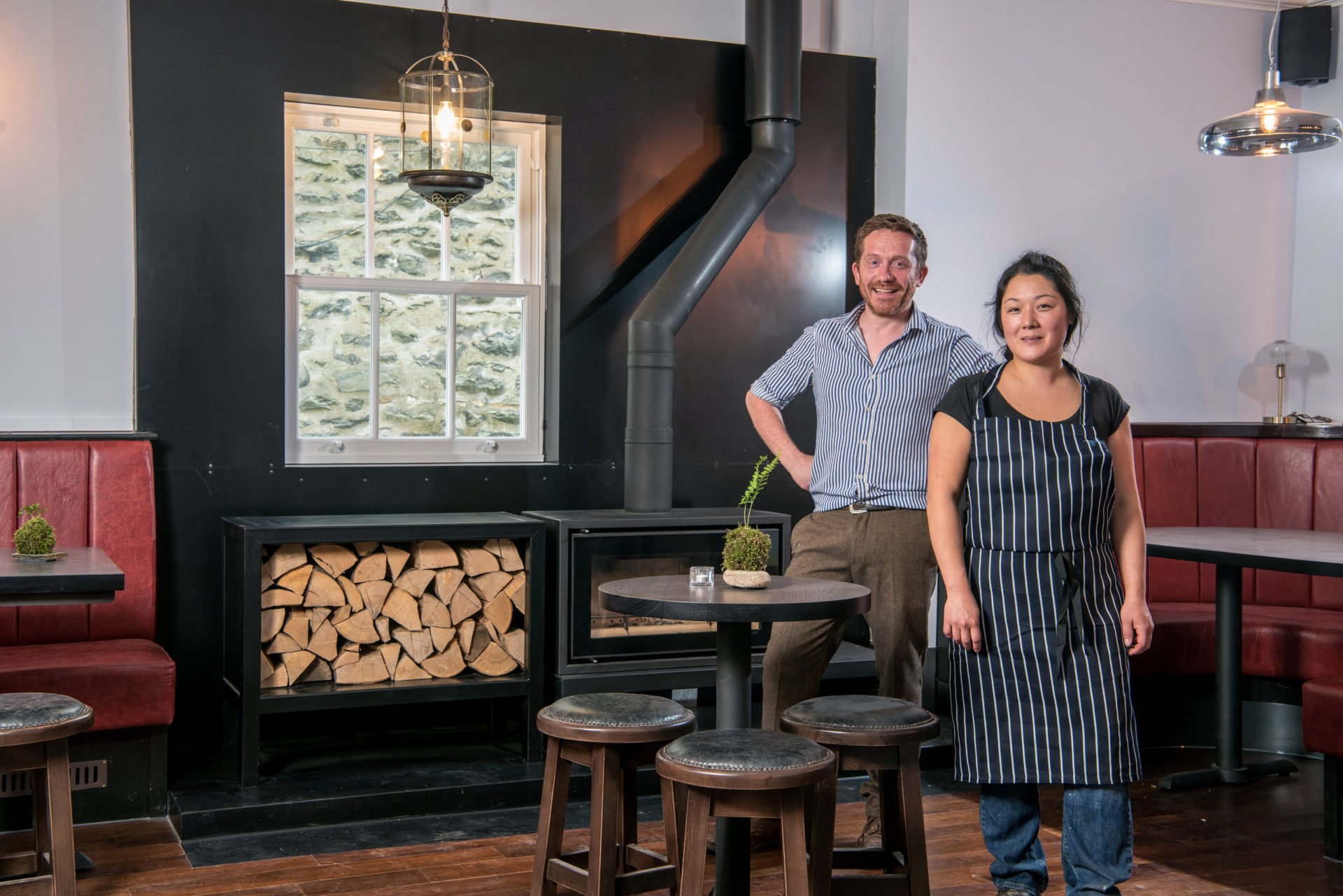 James Ratcliffe and Nina Matsunga, Owners, The Black Bull Sedbergh