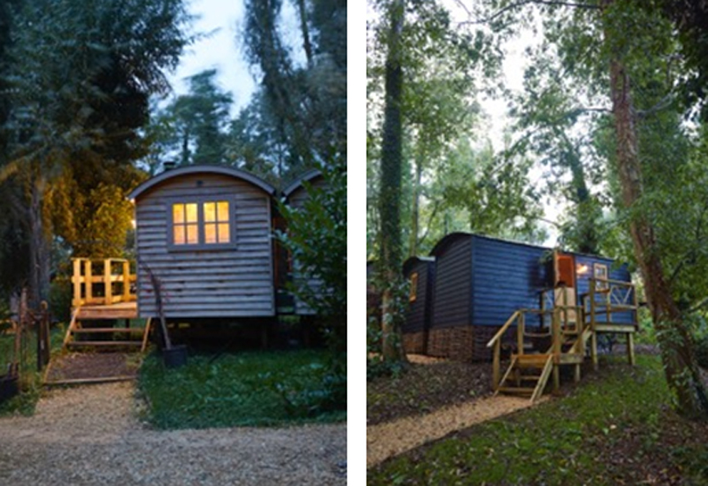 The Fish grows offer with chic woodland hideaway huts
