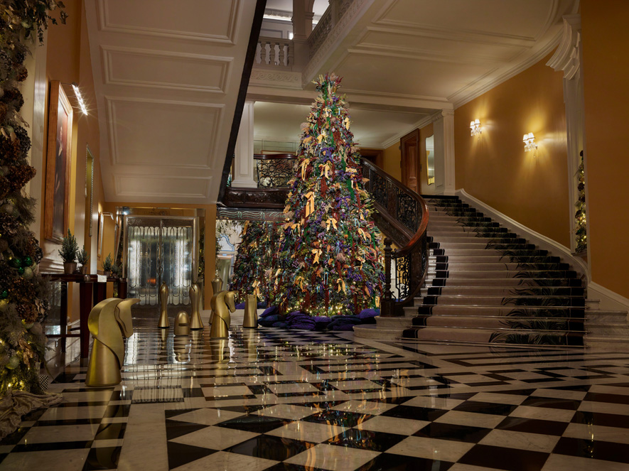 Claridge's Christmas tree 2025 by Burberry's Daniel Lee unveiled